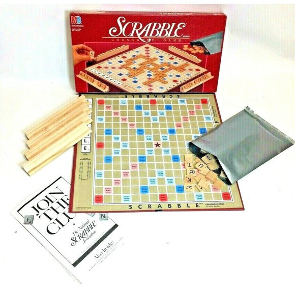 Milton Bradley | Games | Vintage Scrabble Board Game Milton Bradley 989 ...